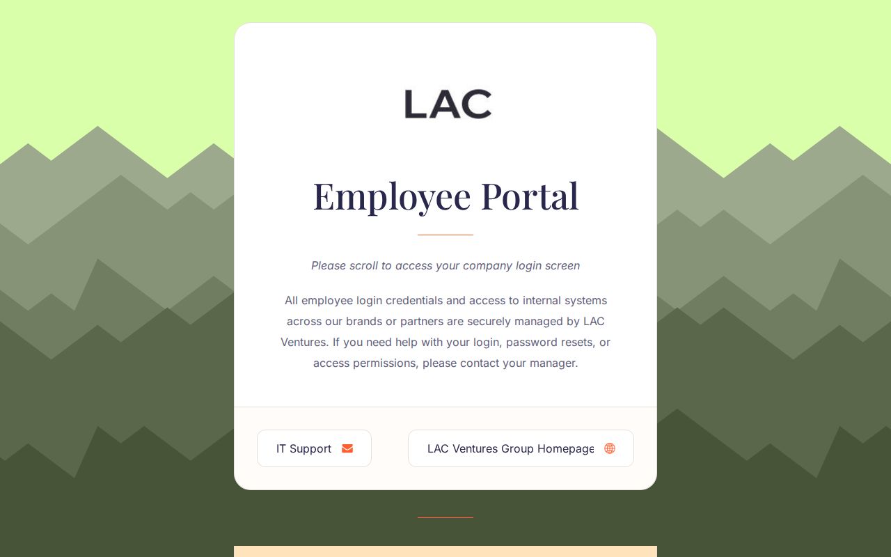 Internal Login Portal